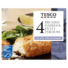 Tesco 4 Breaded Haddock Fillets 500G - Tesco Groceries