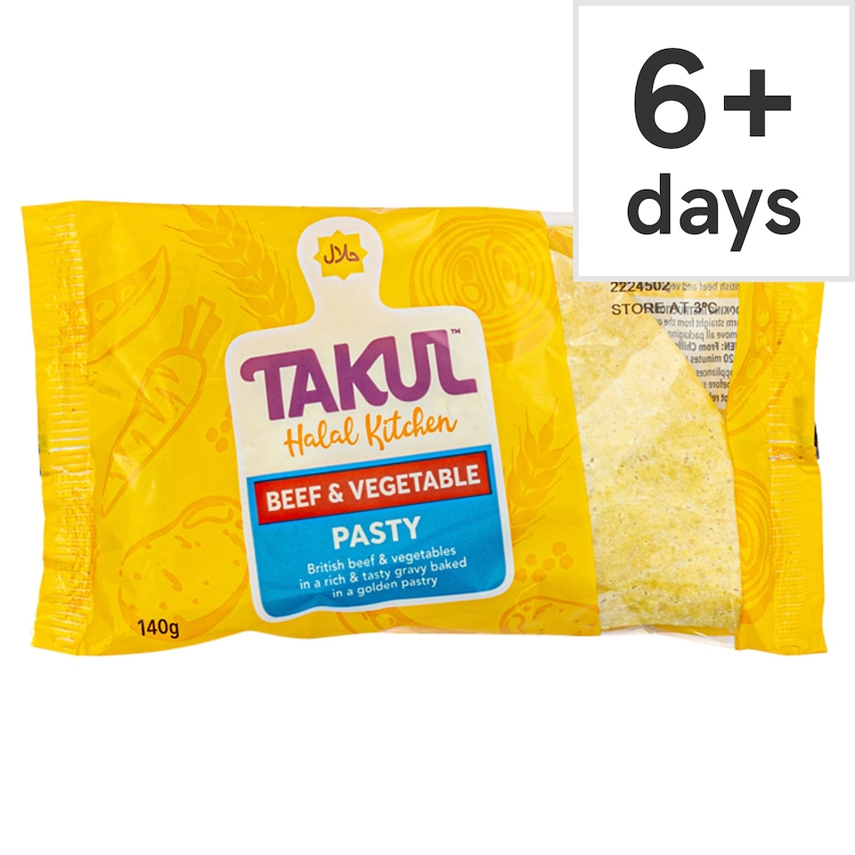 Takul Halal Kitchen Beef & Vegetable Pasty 140G - Tesco Groceries
