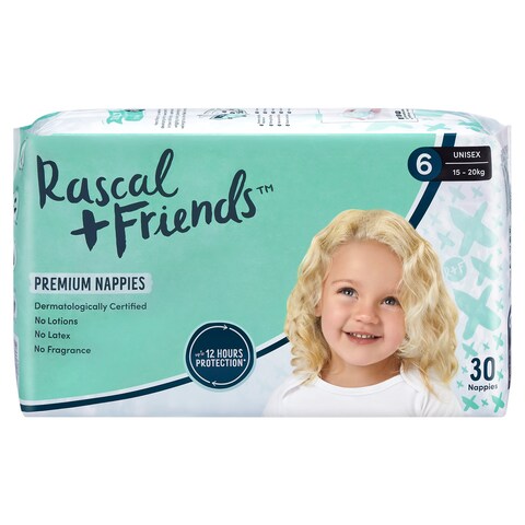 Rascal & Friends Premium Nappies Size 6 X 30 Pack - Tesco Groceries