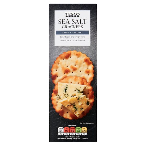 Tesco Sea Salt Crackers 185g - Tesco Groceries