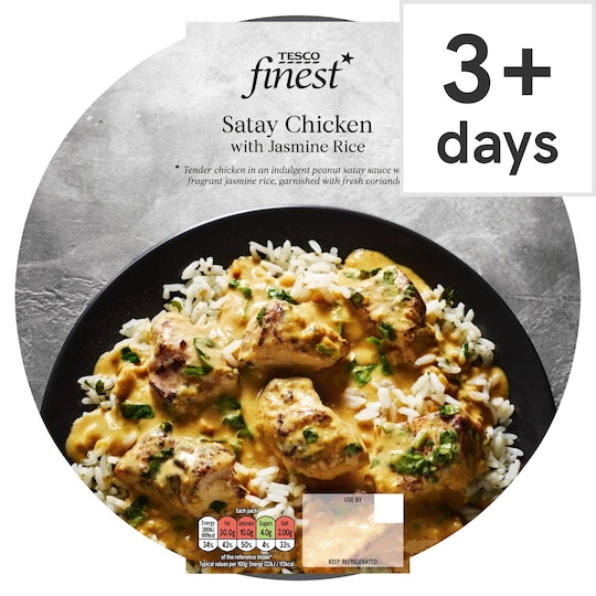 Tesco Finest Satay Chicken With Jasmine Rice 400G - Tesco Groceries