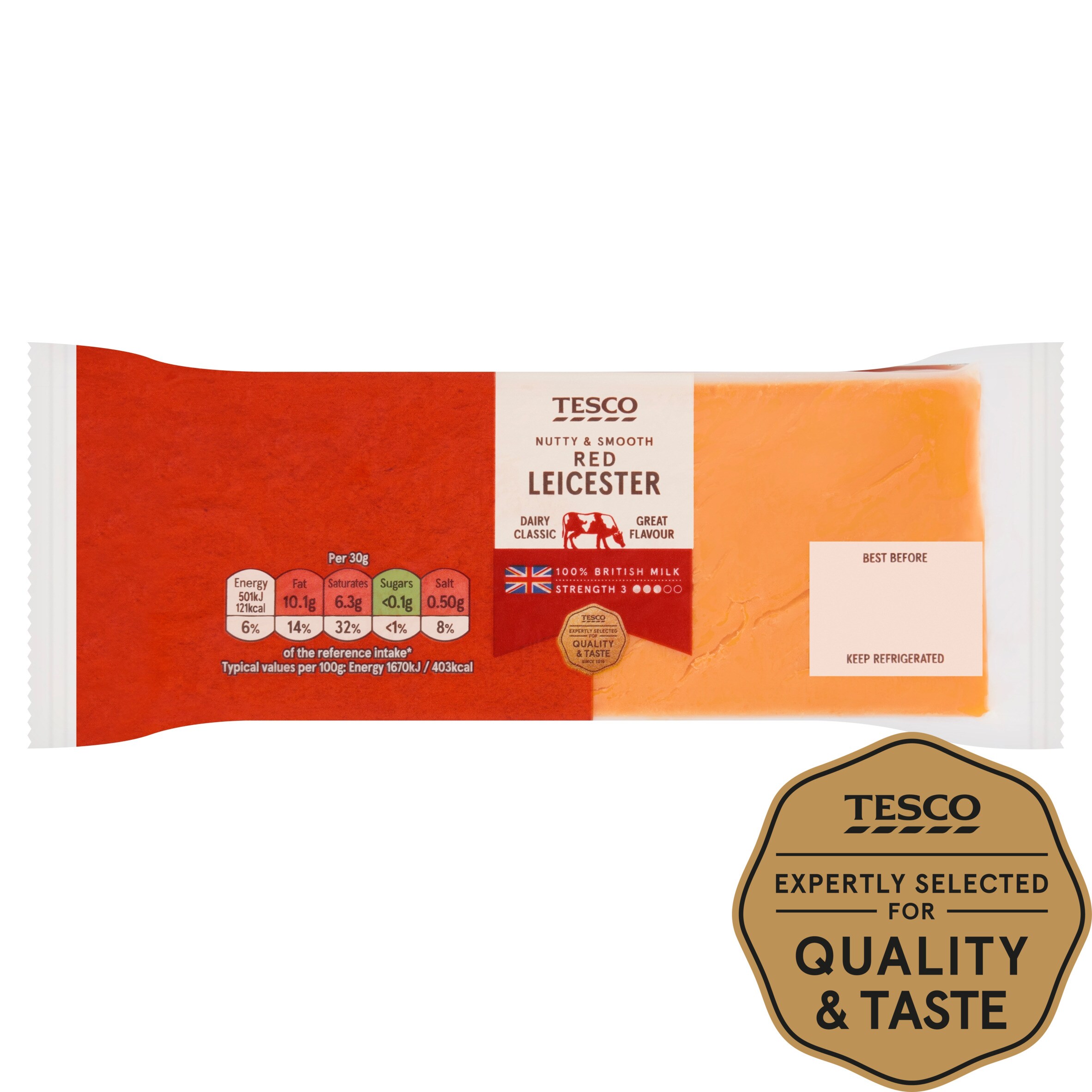 Tesco Red Leicester Cheese 400G - Tesco Groceries