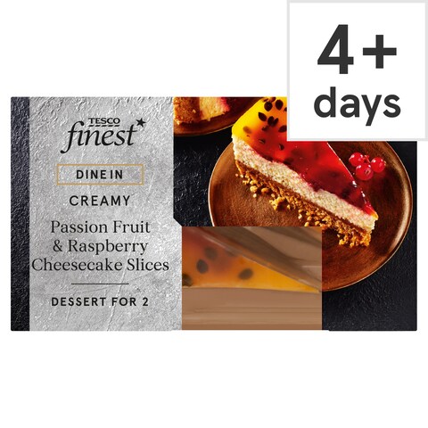 Tesco Finest Dine In Raspberry & Passionfruit Cheesecake Slices 2x90g ...