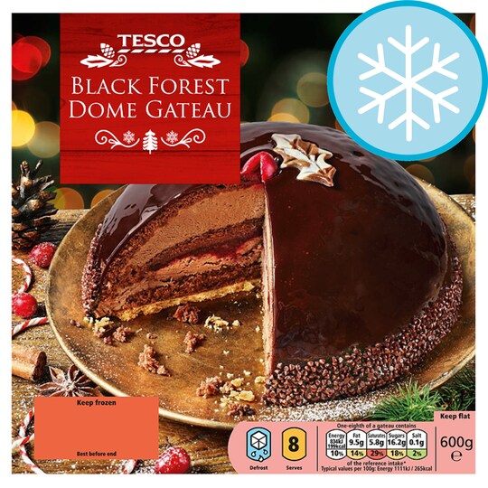 Tesco Black Forest Dome Gateau 600G - Tesco Groceries
