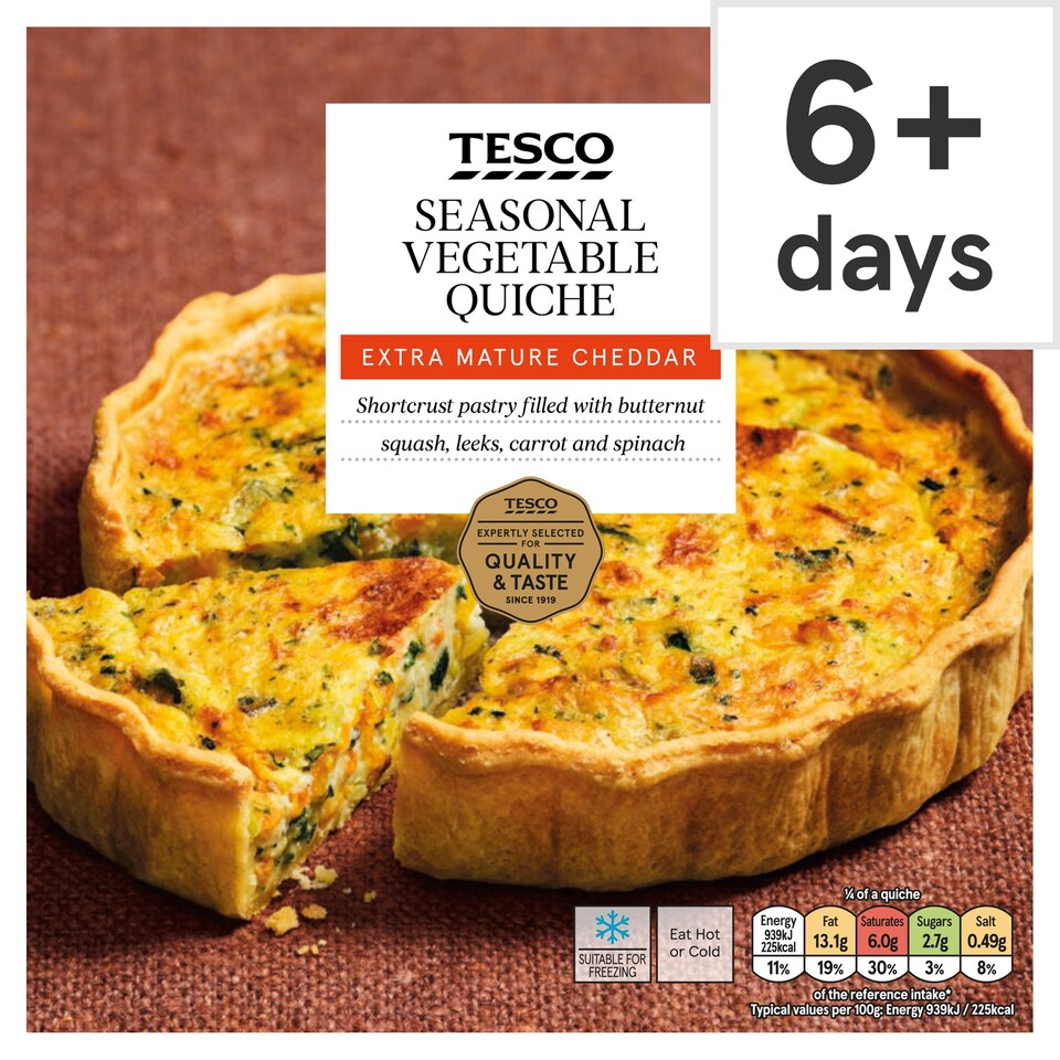 Tesco Seasonal Vegetable Quiche 400g - Tesco Groceries