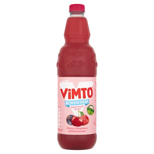 Vimto Cherry Raspberry & Blackcurrant No Added Sugar 1L - Tesco Groceries