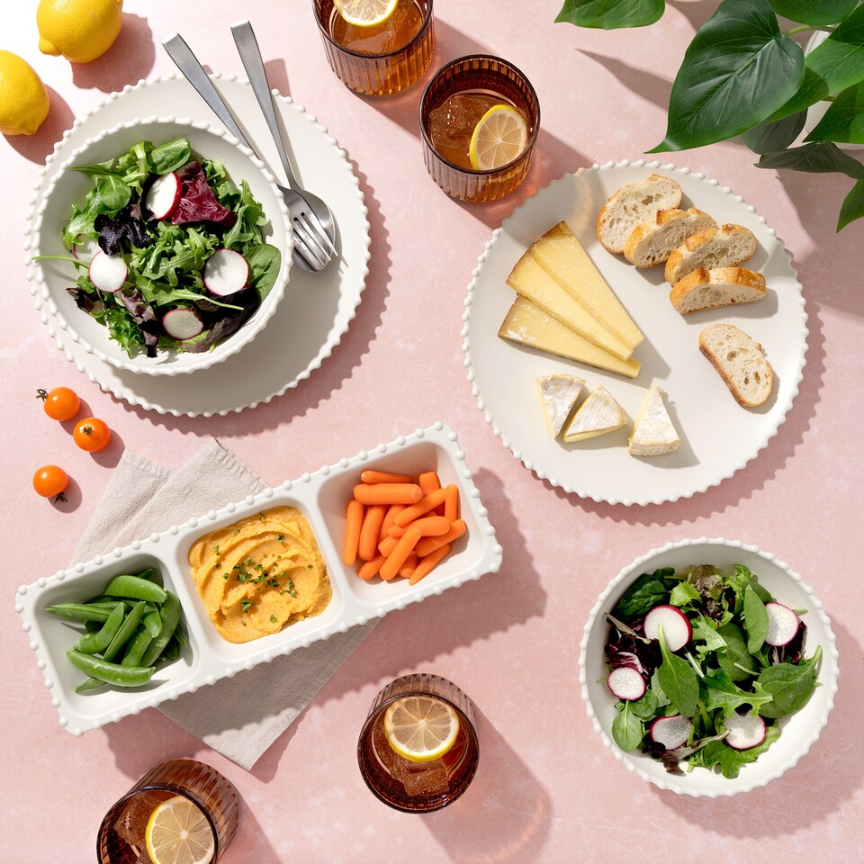 Core Kitchen Cream Plastic Bobble Plate 2 Pack - Tesco Groceries