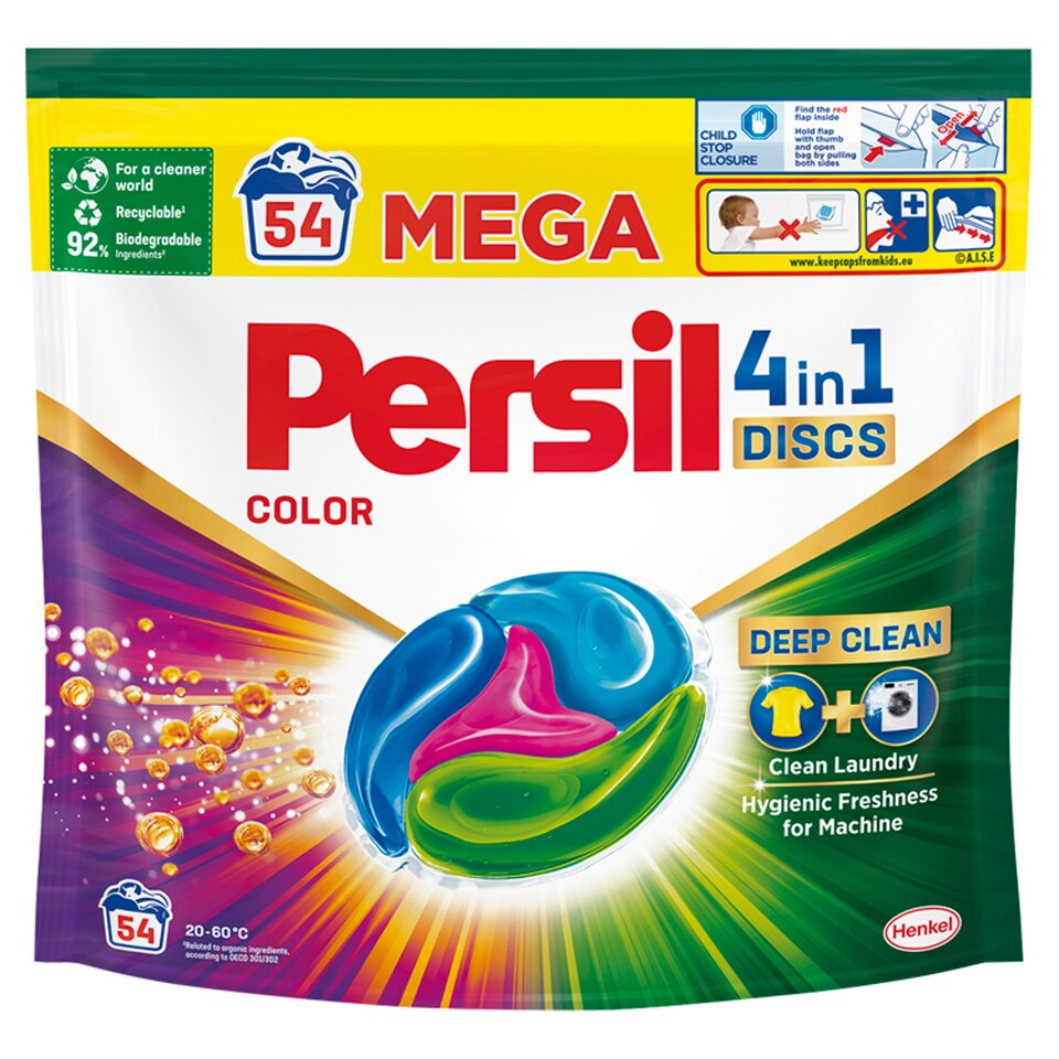 Persil Discs 4in1 Deep Clean Color Dispensed Laundry Detergent 54 ...