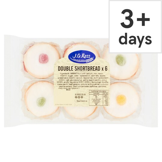 J G Ross Double Shortbread 6Pack - Tesco Groceries