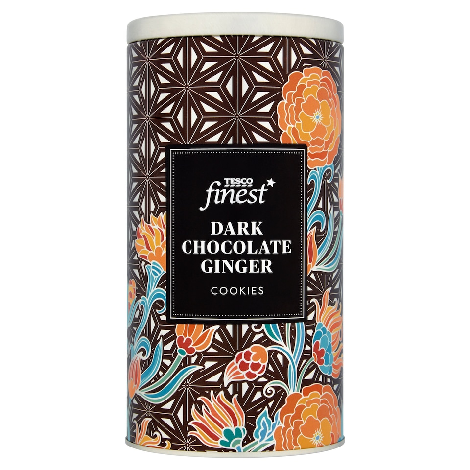 Tesco Finest Chocolate And Ginger Cookies Tin 200G - Tesco Groceries