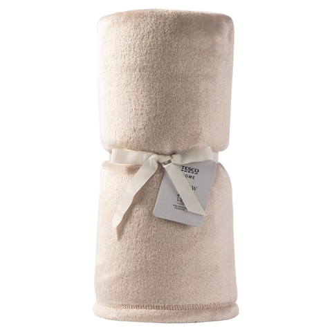 F&F Home Oversized Super Soft Throw Mink - Tesco Groceries