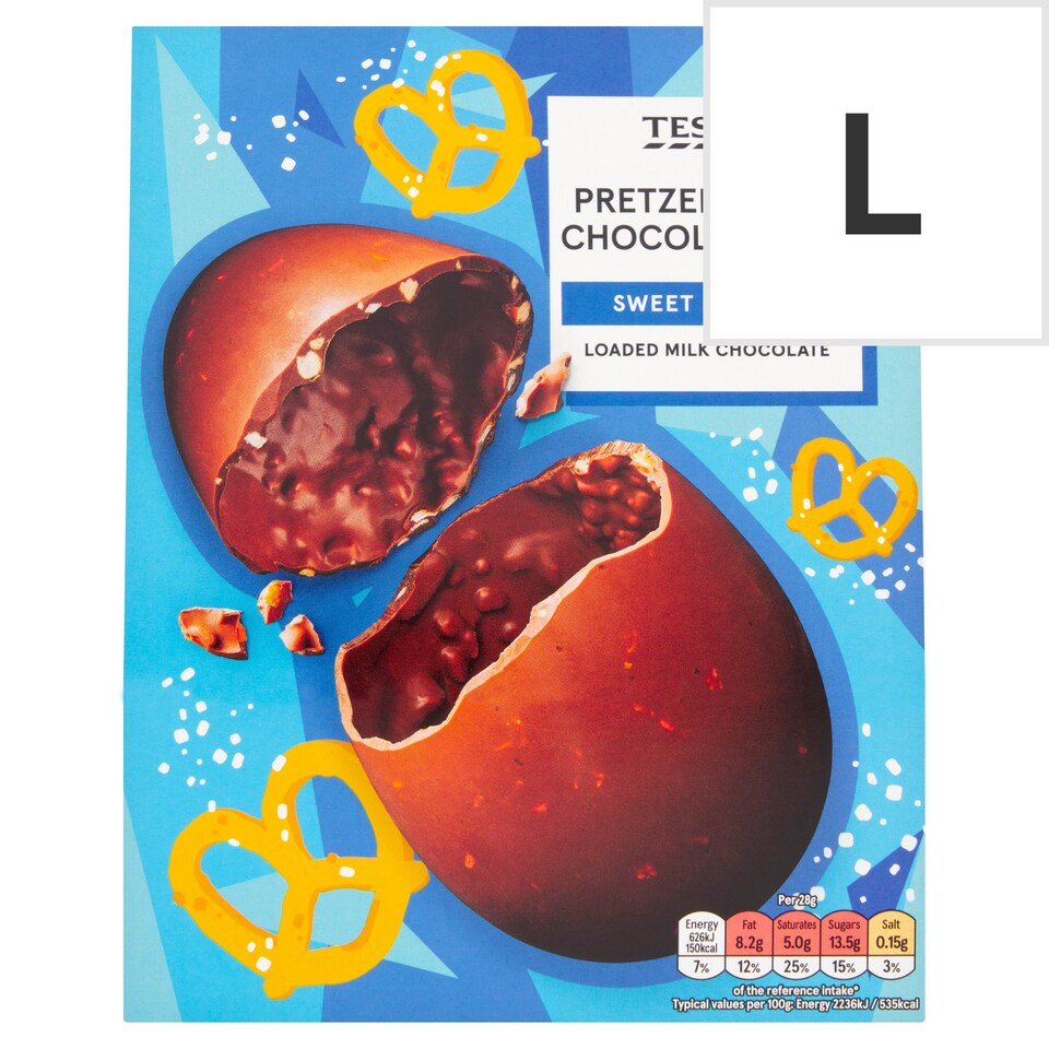 Tesco Pretzel & Salt Chocolate Egg 280g - Tesco Groceries