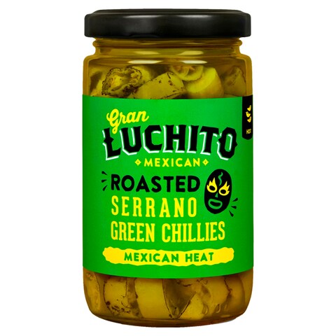 Gran Luchito Roasted Serrano Green Chillies 215G - Tesco Groceries