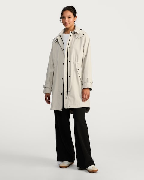 F&F Hooded Shower Resistant Raincoat in Neutral - Tesco Groceries