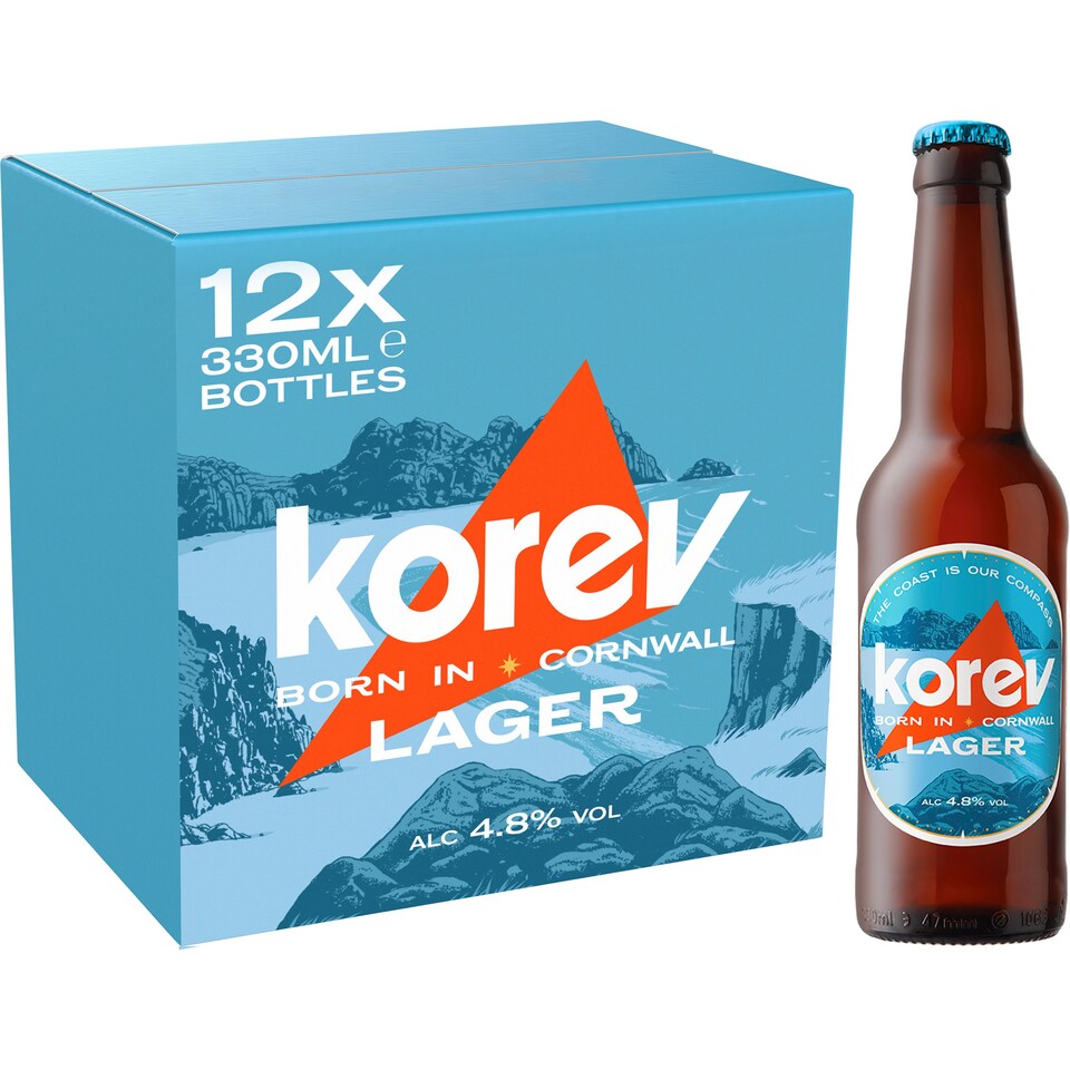 Korev Lager 12 X 330Ml - Tesco Groceries