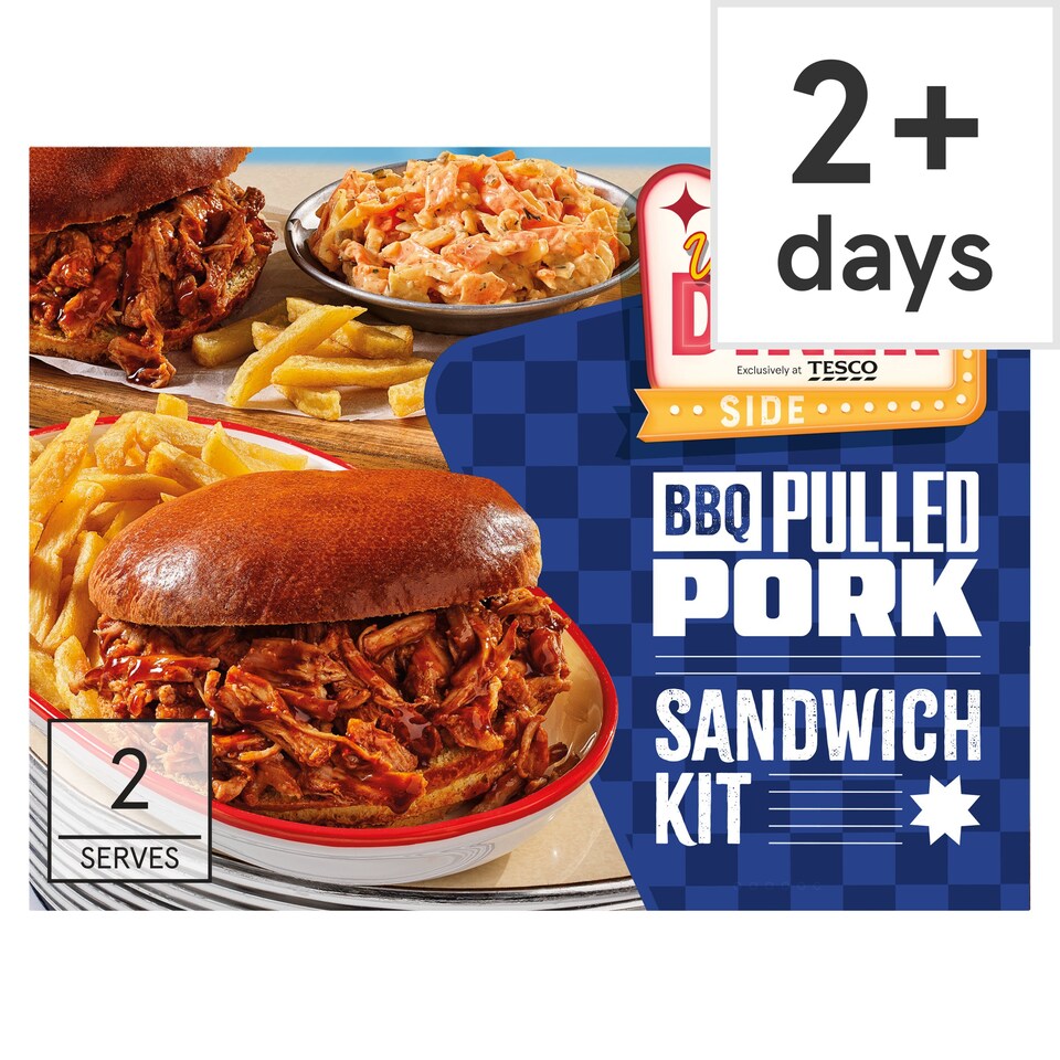 Uptown Diner BBQ Pulled Pork Sandwich Kit 458G - Tesco Groceries