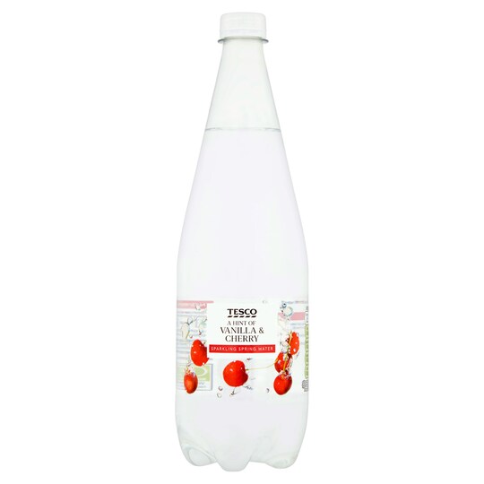 Tesco A Hint Of Vanilla & Cherry Sparkling Water 1L - Tesco Groceries