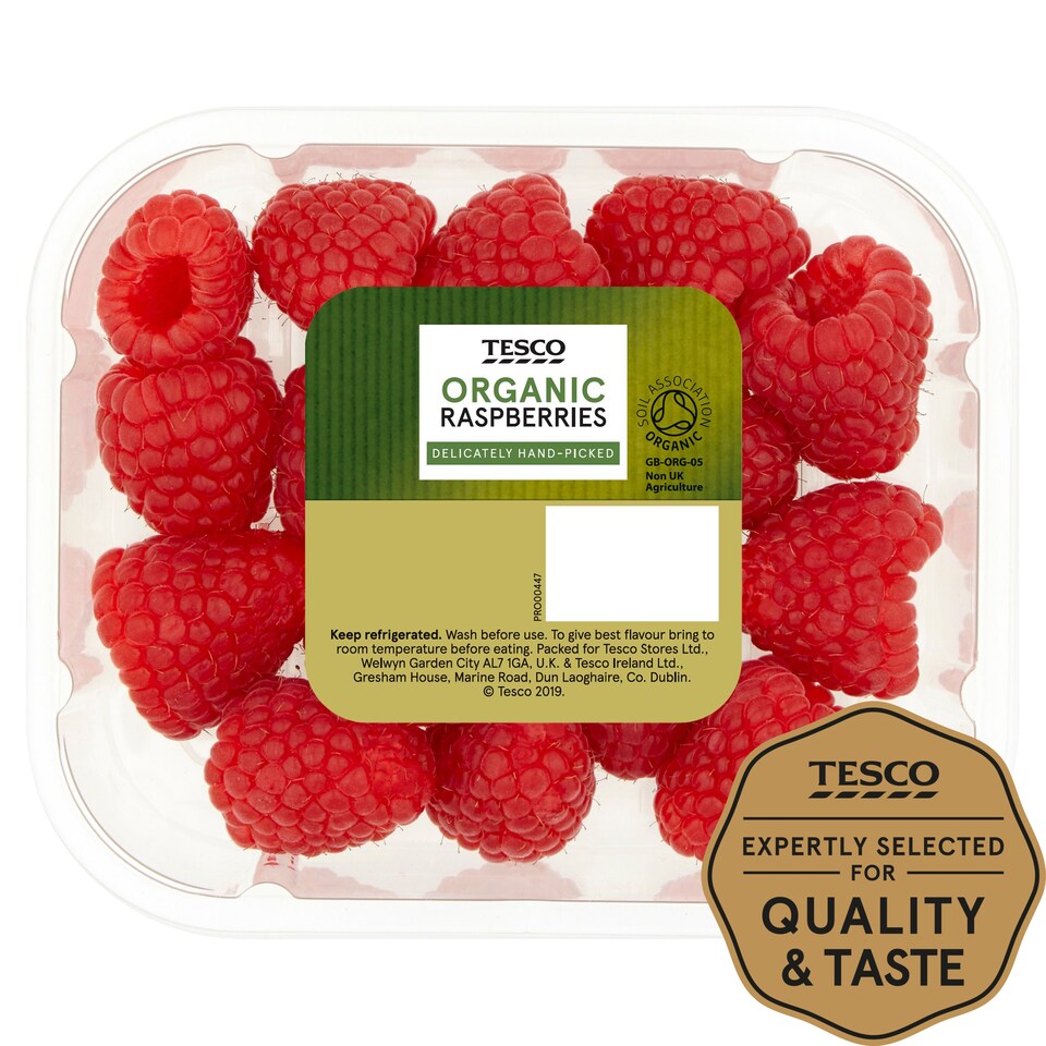 Tesco Organic Raspberries 150G - Tesco Groceries
