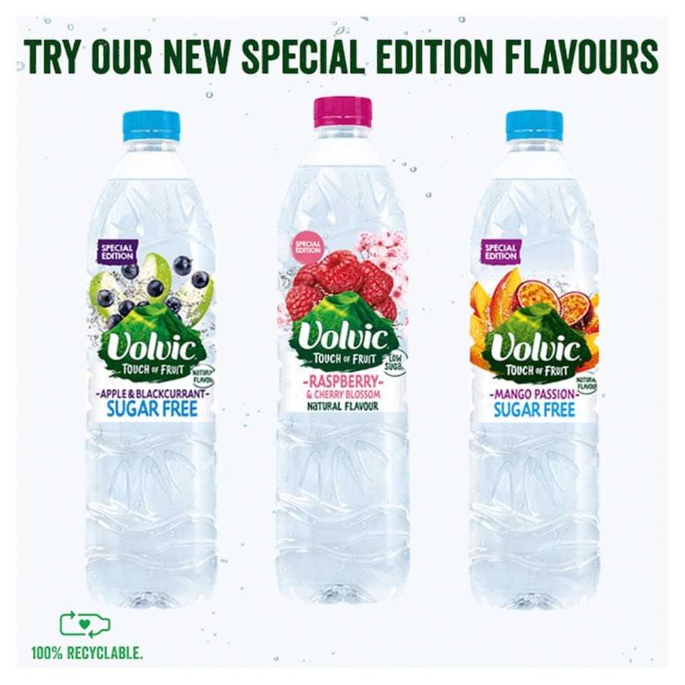 Volvic Touch Of Fruit Raspberry Cherry Flavoured Water 1.5L - Tesco ...