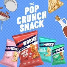 Popworks Protein Sweet Bbq Popped Crisps 85G - Tesco Groceries