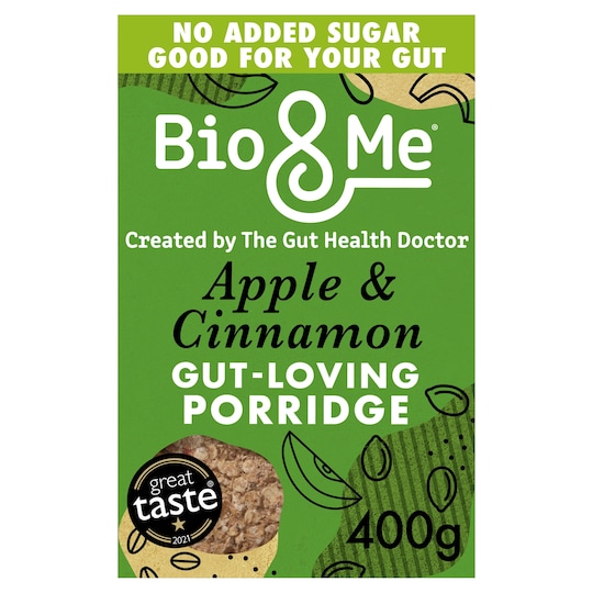 Bio&Me Apple & Cinnamon Prebiotic Porridge 400G - Tesco Groceries