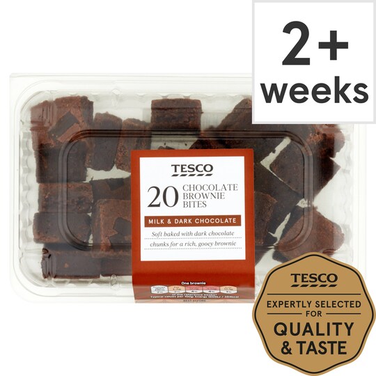 Tesco Chocolate Brownie Bites 20 Pack - Tesco Groceries
