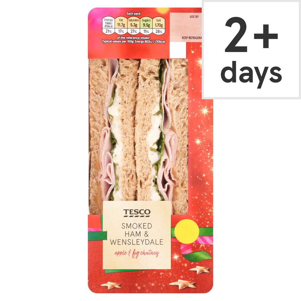 Tesco Smoked Ham & Wensleydale Sandwich - Tesco Groceries
