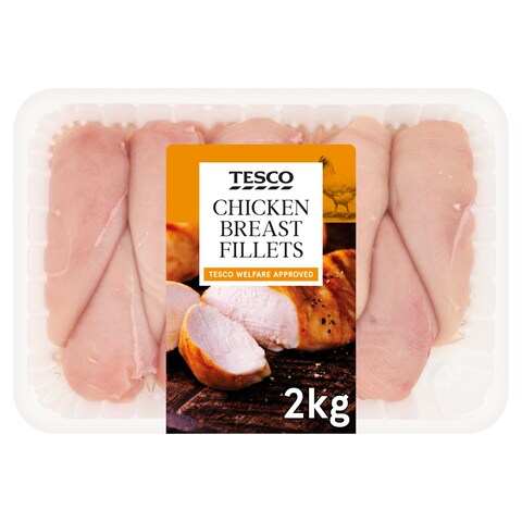 Tesco British Chicken Breast Fillets 2kg - Tesco Groceries