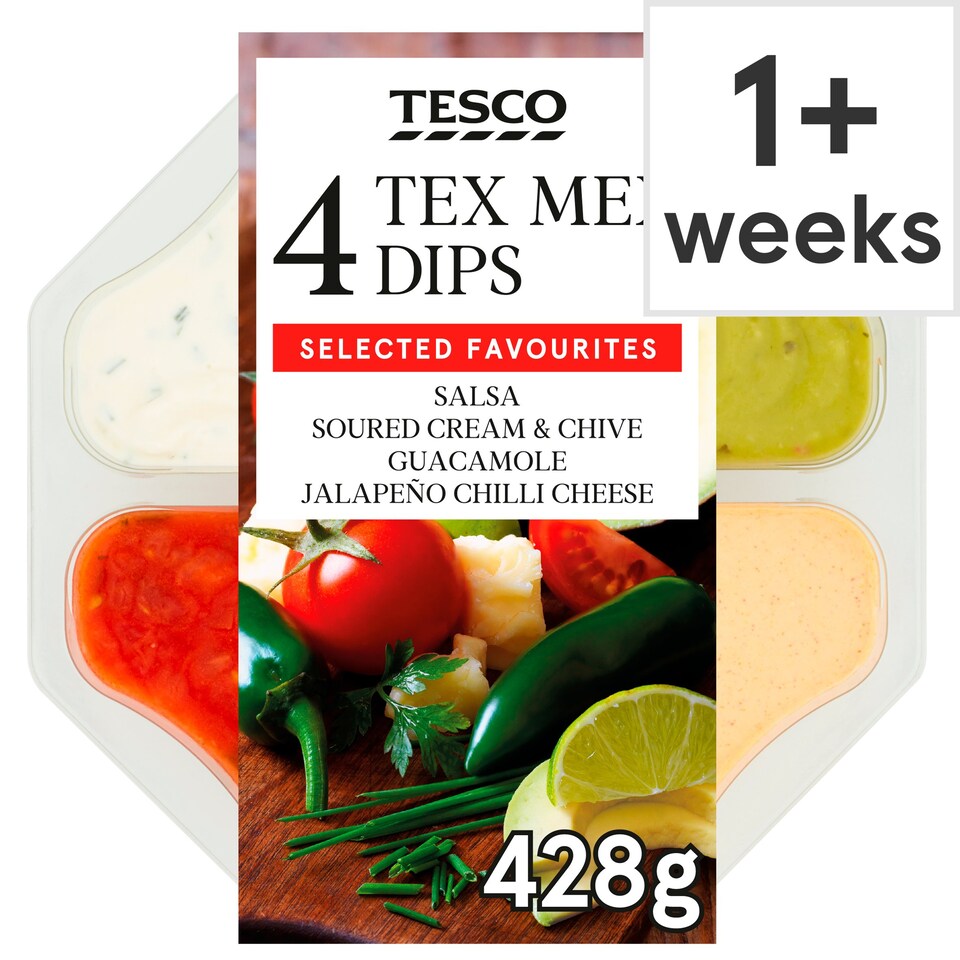 Tesco Tex Mex Multipack Dips 428G - Tesco Groceries