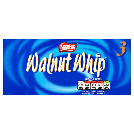 Walnut Whips Vanilla 3 Pack 98g - Tesco Groceries