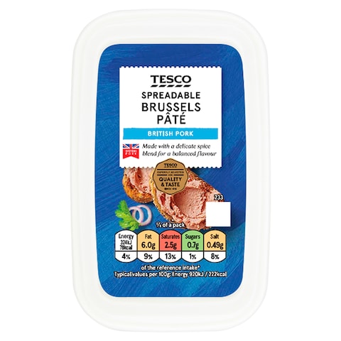 Tesco Spreadable Brussels Pate 175g - Tesco Groceries