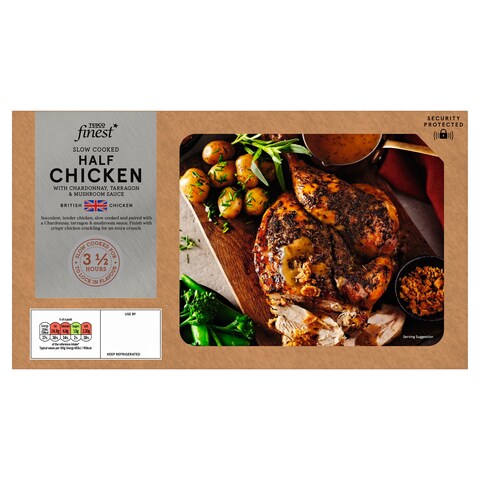 Tesco Finest Slow cooked British 1/2 Chicken basted with Chicken stock ...