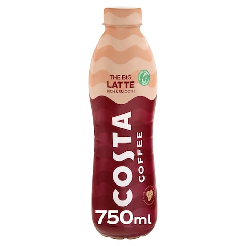 Costa Coffee Latte Iced Coffee 750ml - Tesco Groceries