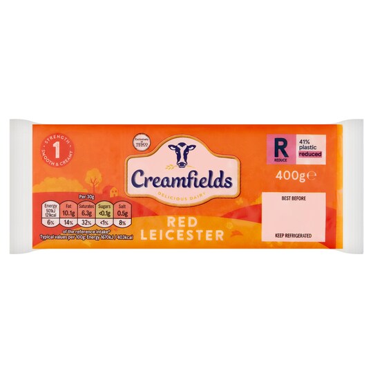 Creamfields Red Leicester Cheese 400G - Tesco Groceries