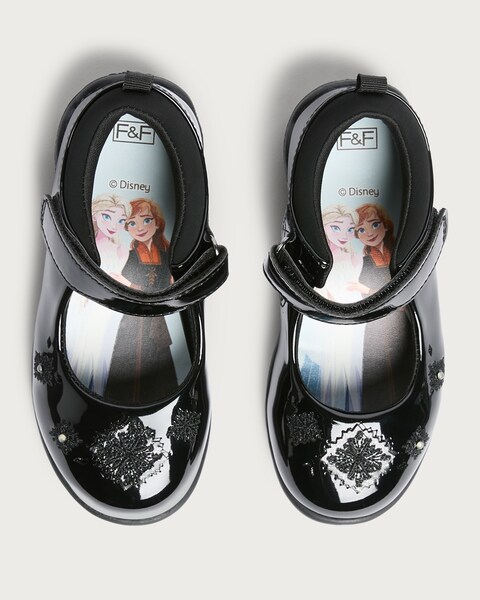 Disney Frozen Embellished Mary Jane School Shoes in Black - Tesco Groceries