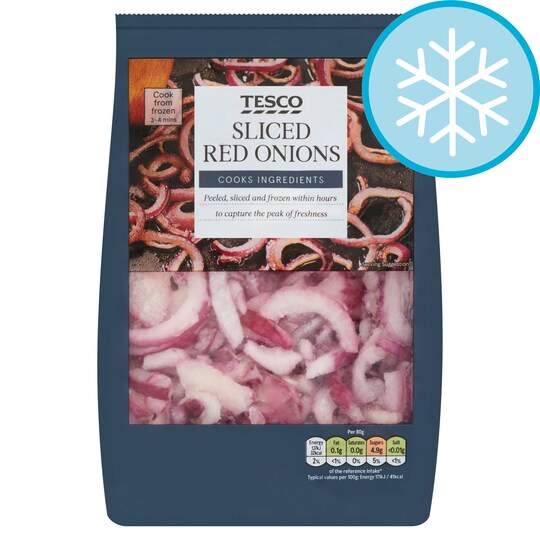 Tesco Sliced Red Onions 500G - Tesco Groceries
