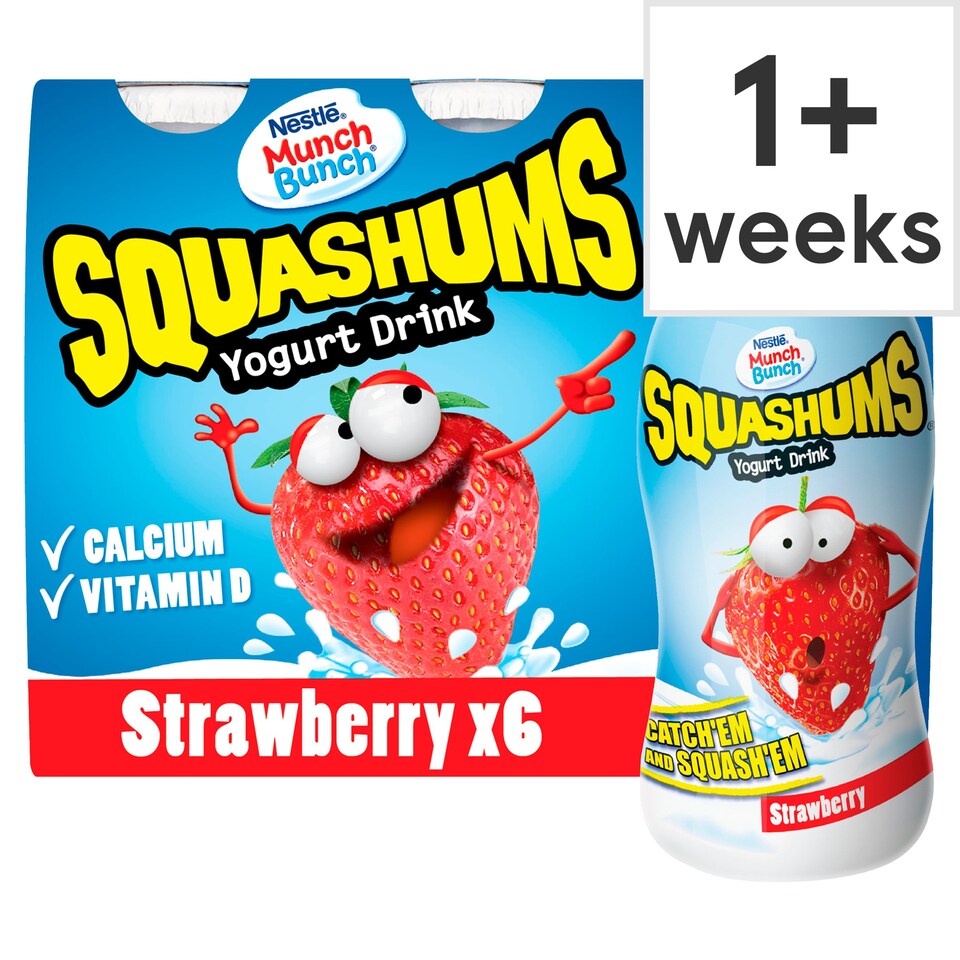 Munch Bunch Squashum Strawberry Yogurt Drink 6 X90g - Tesco Groceries