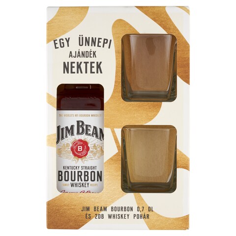 Jim Beam Bourbon whiskey + 2 db pohár 40% 0,7 l - Tesco Groceries