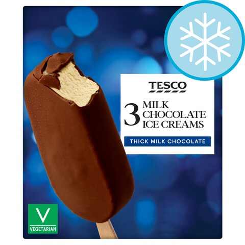 Tesco Milk Chocolate Ice Creams 3X110ml - Tesco Groceries