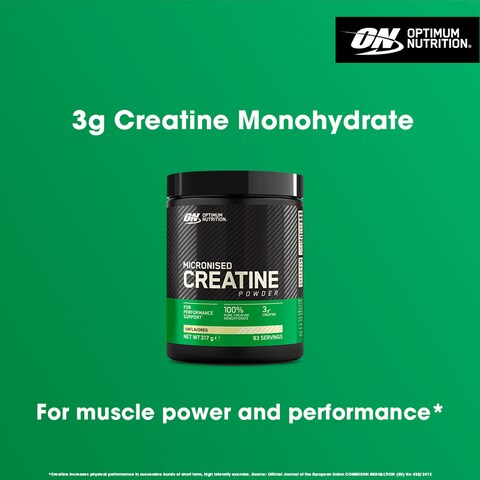 Optimum Nutrition Micronised Creatine Powder - UnFlavoured 317g - Tesco ...