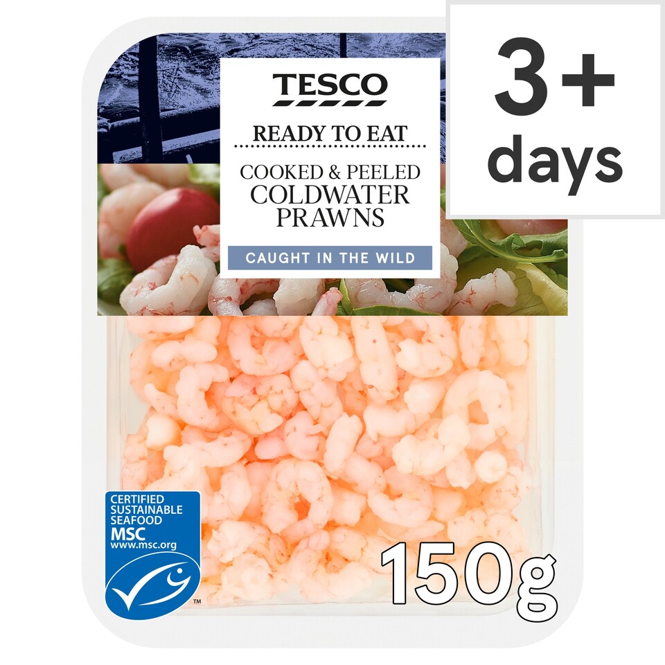 Tesco Cold Water Prawns 150G - Tesco Groceries