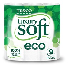 Tesco Luxury Soft Eco Toilet Tissue 9 Rolls - Tesco Groceries