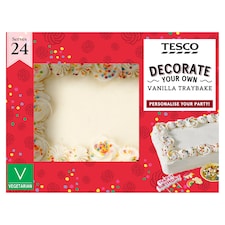 Tesco Decorate Your Own Vanilla Traybake 24 Servings - Tesco Groceries