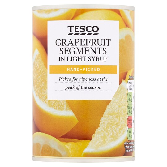 Tesco Grapefruit Segments In Light Syrup 411G - Tesco Groceries