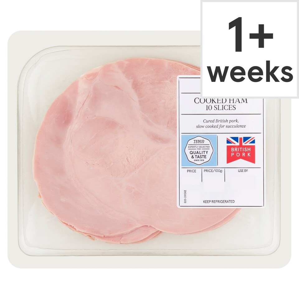Tesco Cooked Ham 10 Slices 325G - Tesco Groceries