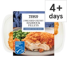 Tesco 2 Breaded Chunky Haddock Fillets 350G - Tesco Groceries