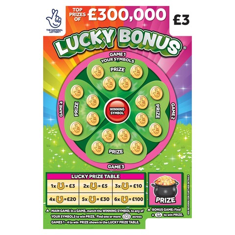 LUCKY BONUS Scratchcard - Tesco Groceries