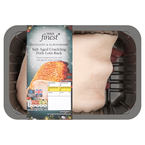Tesco Finest Salt Aged Crackling Pork Loin Rack - Tesco Groceries