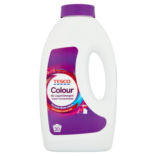 Tesco Colour Biological Liquid Detergent Super Concentrated 900Ml ...