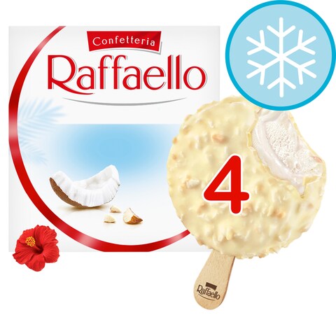 Ferrero Raffaello Ice Cream Sticks 4 X 70Ml - Tesco Groceries